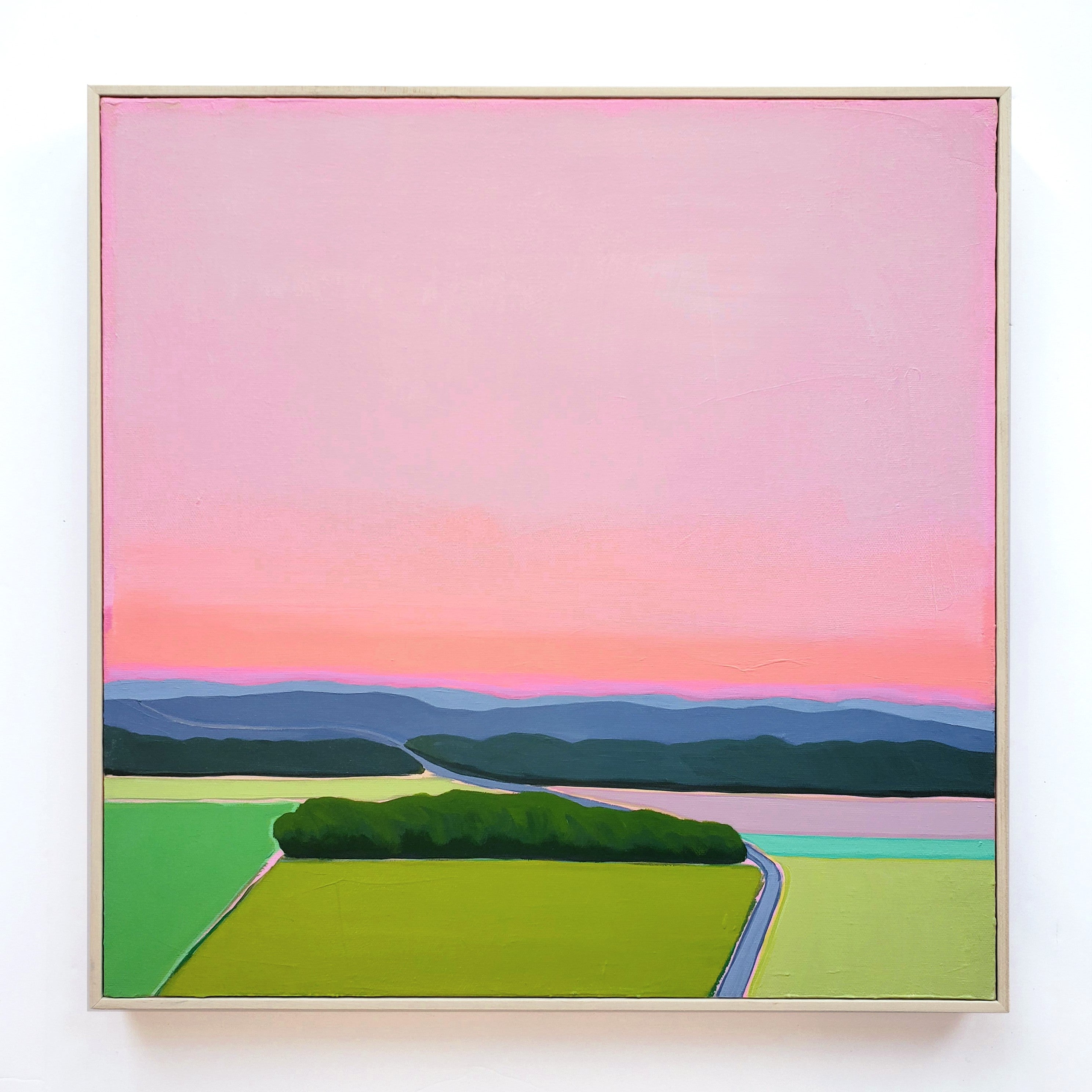 Evening Over Aurora #2 - 20"x20" Acrylic Painting – Catherine Freshley Art