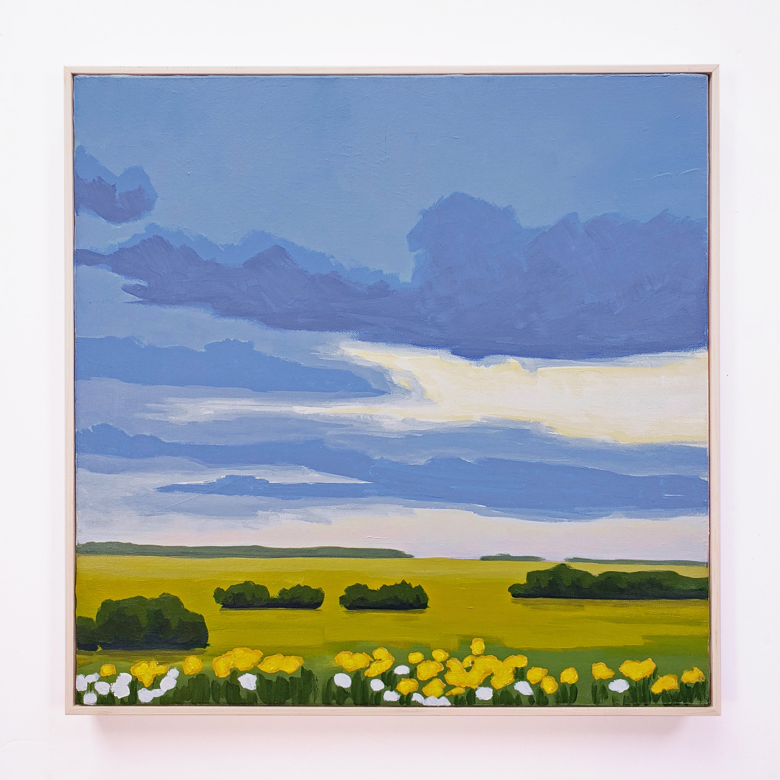 Kansas Field With Little Flowers - 20"x20" Acrylic Painting – Catherine ...